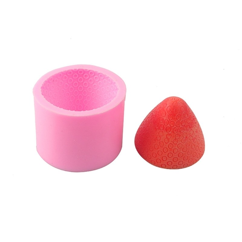 3D Strawberry Shaped Baking Mold Silicone Cake Decorating Tools Fondant ...