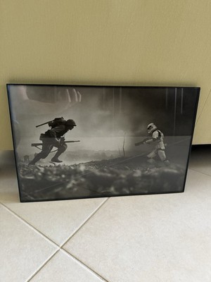 Imperial Design Stormtrooper vs WW2 Soldier 17x11 Black & White Star ...