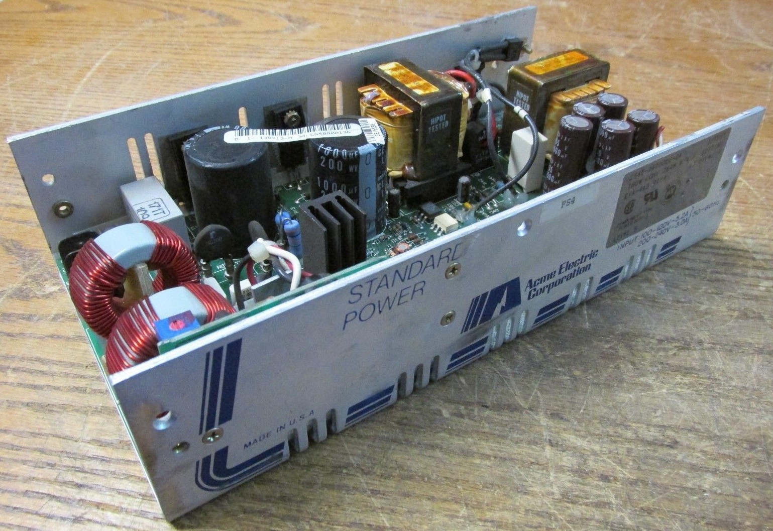 Acme Electric 25A1-9400002-2A Standard Power Power Supply 24V @ 11A EIA ...