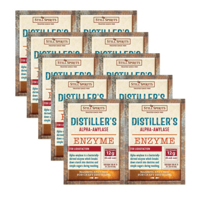 10X Still Spirits Distiller's Enzyme Alpha-amylase 12g Alcohol Making ...