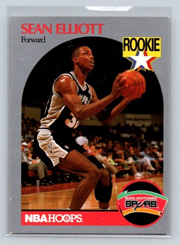 1990-91 Hoops #267 Sean Elliott Rookie Rc San Antonio Spurs C46 | eBay