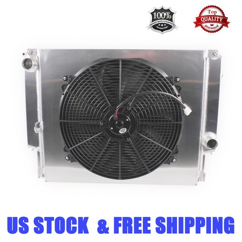 2-Row Core All Aluminum+Fan Racing Cooling Radiator For92-99 BMW E36 3 ...