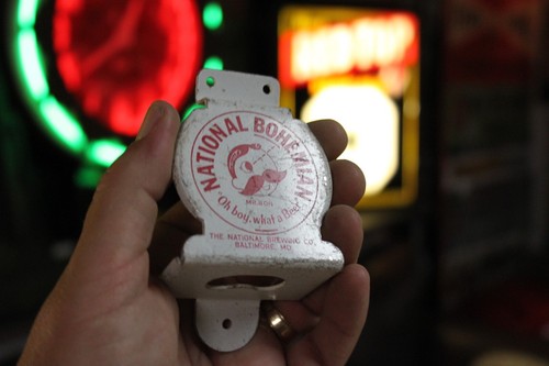 RARE 1950s MR. BOH NATIONAL BOHEMIAN BEER STAMPED PAINTED METAL OPENER ...