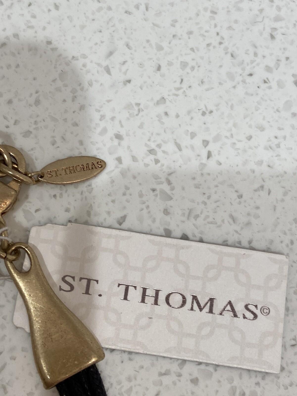 ST. THOMAS Gold & Silver Tone Rhinestone Beaded Multi Black Strand ...