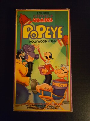 Popeye: Hollywood Hijinx (VHS) 1990 4 Cartoons VERY RARE *BUY 2 GET 1 ...
