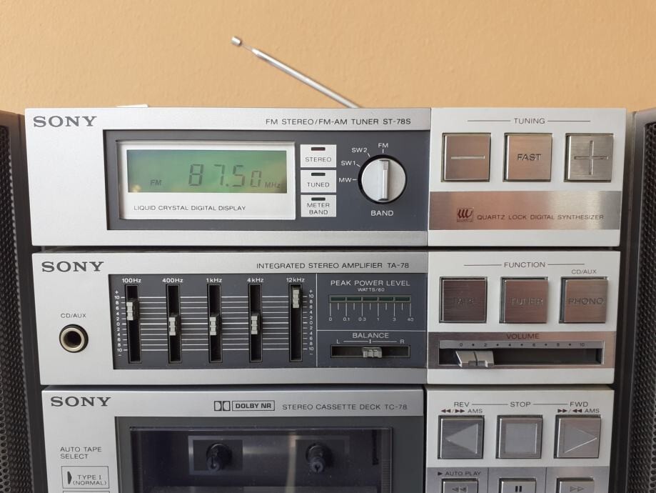 Sony FH7 portable component system: ST-78S, TA-78, TC-78, AC-78, SS-78 ...