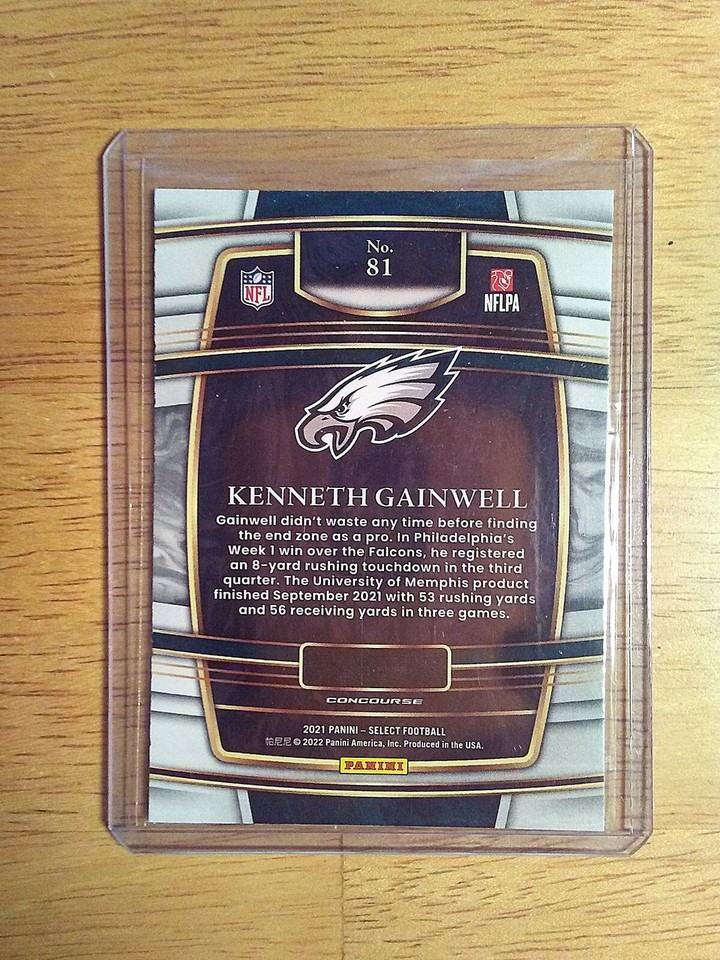 2021 Panini Select Kenneth Gainwell #81 Rookie Card - Philadelphia ...