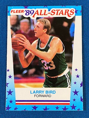 1989-90 Fleer All Stars Larry Bird Basketball Stickers Card #10 Celtics ...