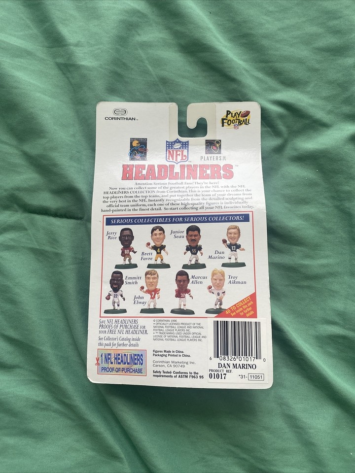 1996 NFL Corinthian Headliners Dan Marino Miami Dolphins Action Figure ...