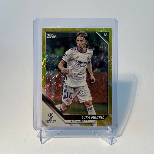 2021-22 Topps Chrome UCL LUKA MODRIC Yellow Jade Foil /50 Real Madrid ...
