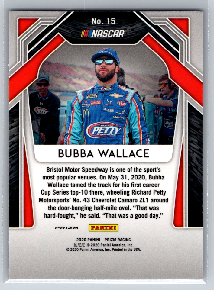 Bubba Wallace 2020 Panini Prizm Racing Nascar Blue & Carolina Blue ...