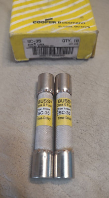 LOT OF 2 PCS Buss SC-35 Class G 35 Amp Fuses | eBay