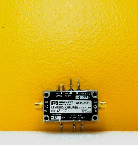 HP Agilent 0955-0332 3.0 to 6.5 GHz, -122 mV, SMA , Leveling Amplifier ...