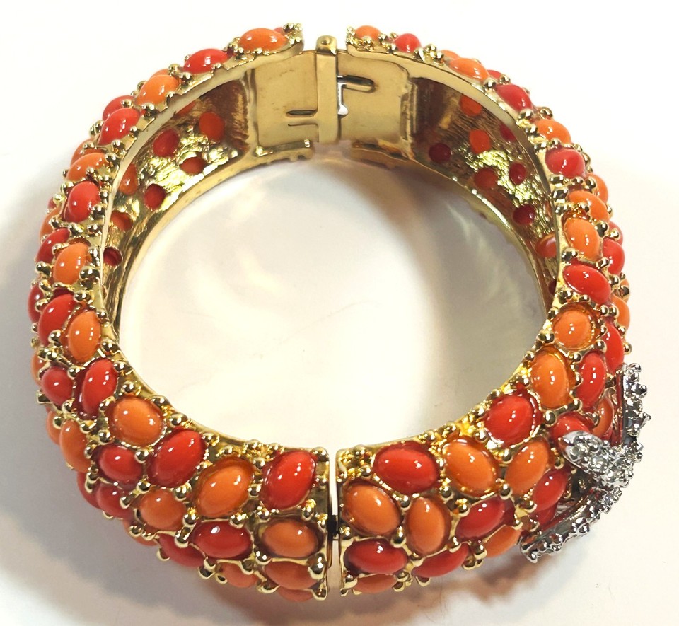 KJL Kenneth Jay Lane Coral Starfish Bracelet & Ring Set Signed ...
