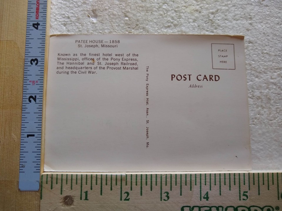 Postcard National Historical Landmark Patee House St. Joseph Missouri ...