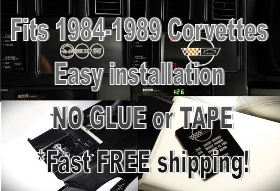 C4 Corvette Center Console Engine ID Spec Cover 1988-1989 L98 | eBay