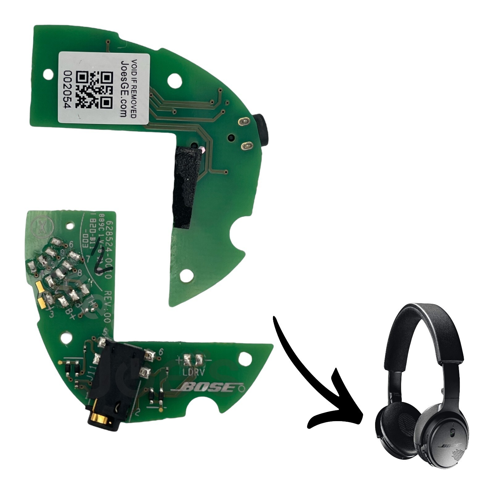 Original OEM Bose SoundLink On-Ear Wireless AUX Audio Jack Port PCB ...