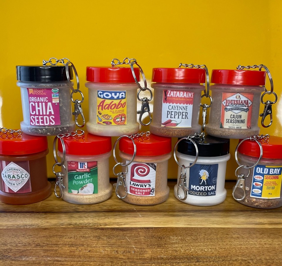 Mini Keychain Seasonings Travel Size Food Lovers Seasonings 53 To ...
