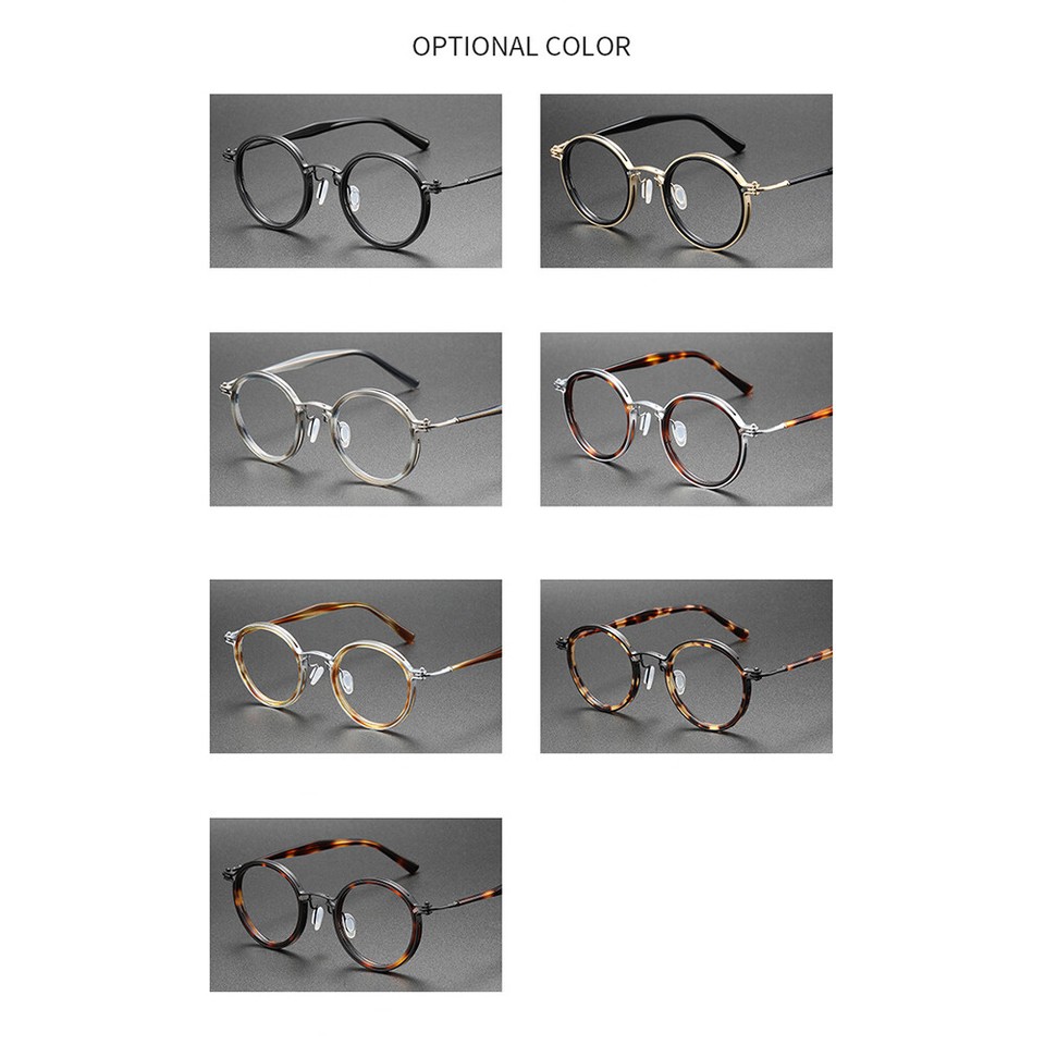 Vintage Round Eyeglasses Frame Men Women Metal Retro Light Spectacles ...