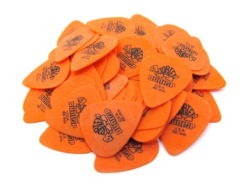 Dunlop Guitar Picks Tortex 72 Pack .60mm Orange Light (418R60) | eBay