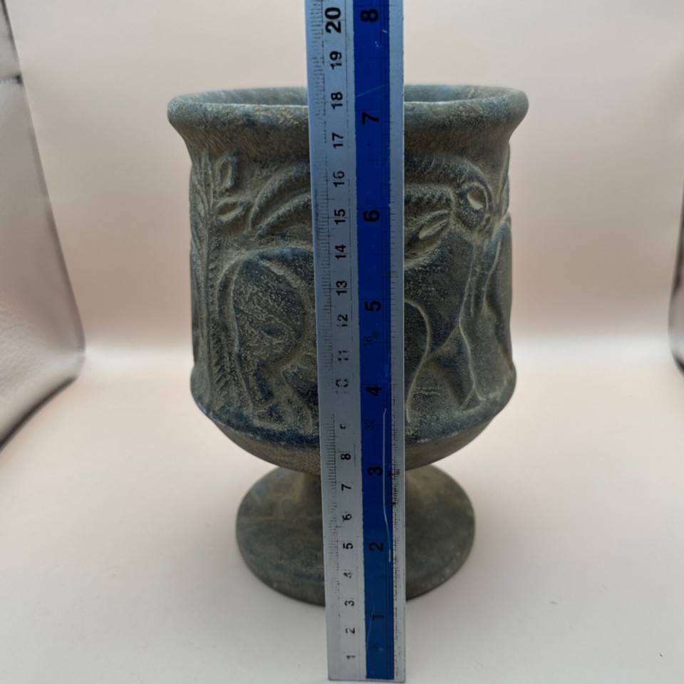Rare Ancient Jiroft Intercultural Chlorite Vase With Animal Intaglio ...