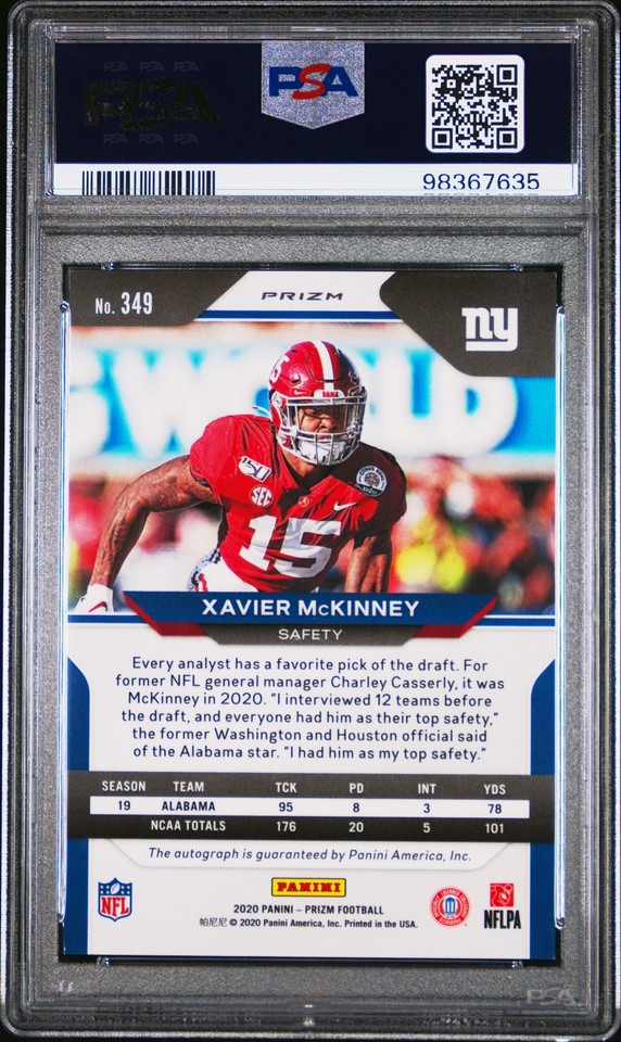2020 Panini Prizm #349 Xavier Mckinney Autograph PSA 9 | eBay