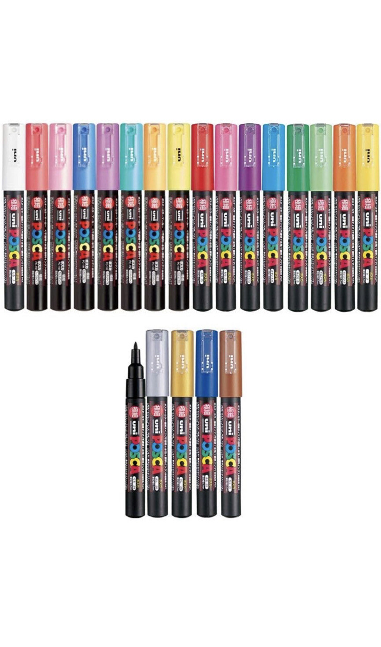 Uni Posca Paint Marker FULL RANGE Bundle Set Mitsubishi Poster Colour ...