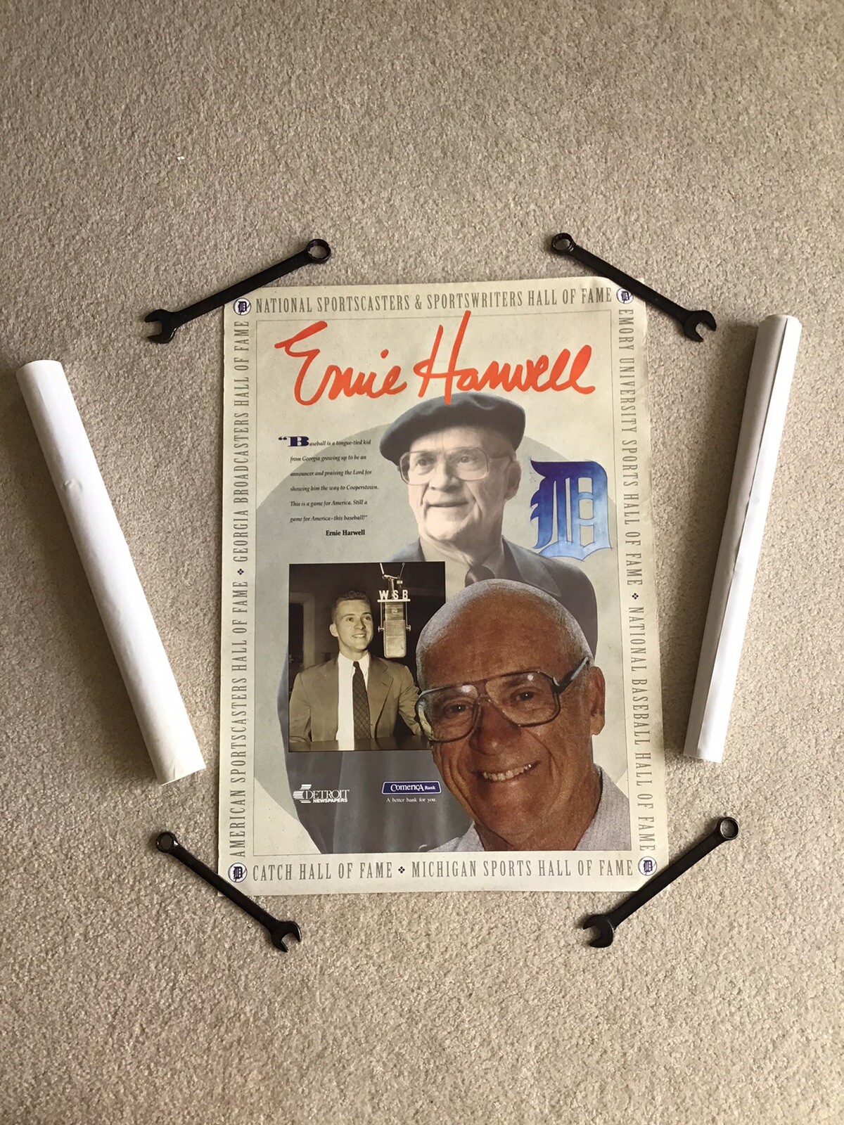 MLB DETROIT TIGERS BASEBALL SPORTSCASTER ERNIE HARWELL POSTERS 3 ...