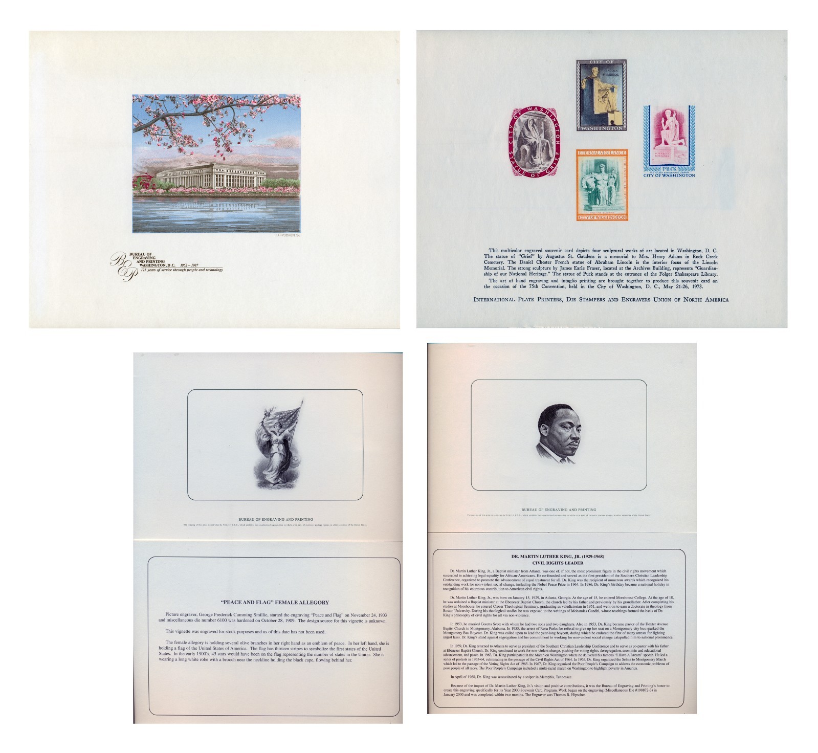 Lot of (67) BEP Intaglio Print Souvenir Cards - Banknotes, Savings ...