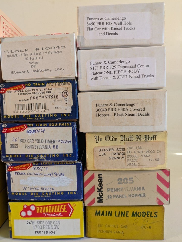 HO Set of 24 PRR Pennsylvania Railroad Freight Cars/Caboose Kits | eBay