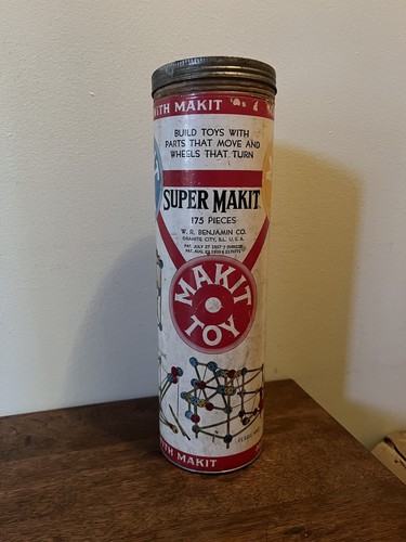 Vintage 1939 Super Makit Toy W.R. Benjamin Co. Contains 150 Original ...