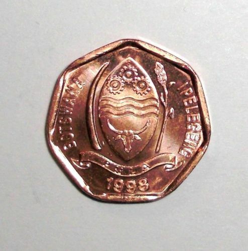 1998 Botswana 5 thebe Coin Toko Bird Animal Wildlife | eBay