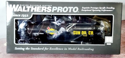 Walthers HO Scale 54' 23,000 Gallon Funnel-Flow Tank Car Sunoco 24518 ...