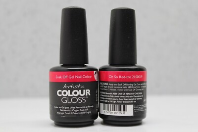 Artistic Colour Gloss - Oh So Red-Tro - 0.5 oz Soak Off Gel Polish ...