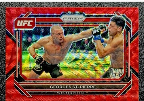 2023 UFC Panini Prizm Georges St Pierre #32 Red Wave Prizm Refractor 🇨🇦 ...