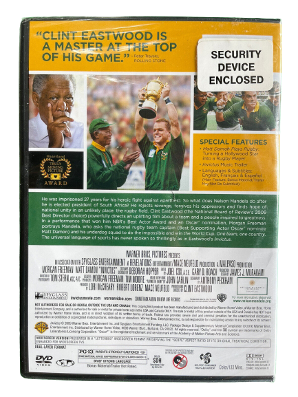 Invictus - DVD - Morgan Freeman Matt Damon Clint Eastwood New Sealed ...