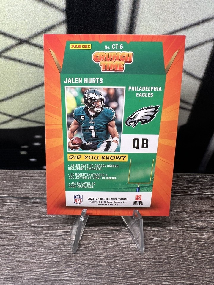 2023 Panini Donruss Jalen Hurts #CT-6 Galactic Crunch Time SSP Eagles ...
