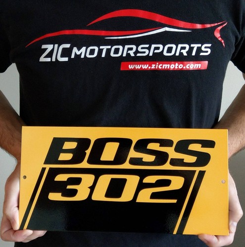 Mustang BOSS 302 Orange Metal Steel Garage Sign - Super Size 40" x 20 ...