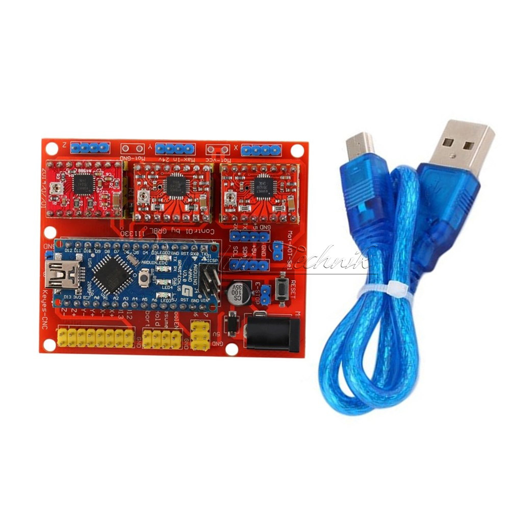 CNC Shield V4 Expansion Board Set With USB Cable A4988 For Arduino 3D ...