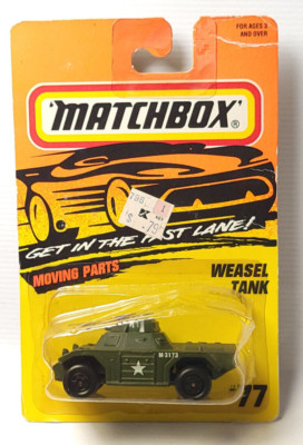 Matchbox Weasel Tank #77 bad card | eBay
