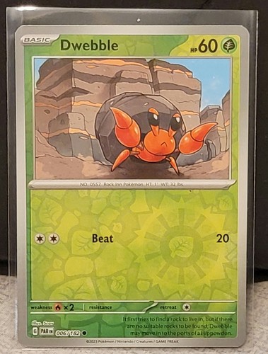 Pokemon TCG Card Dwebble 006/182 S&V Paradox Rift Reverse Holo NM | eBay
