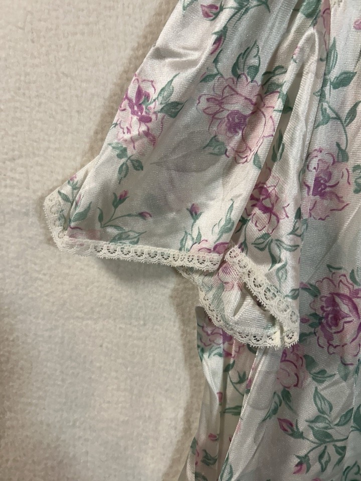 Vintage Vanity Fair Floral Size XXL Short Sleeve Nightgown Roses Lace ...