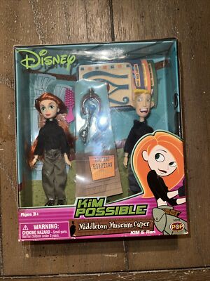 Disney KIM POSSIBLE MINI DOLLS Playset Kim & Ron Middleton Museum Caper ...