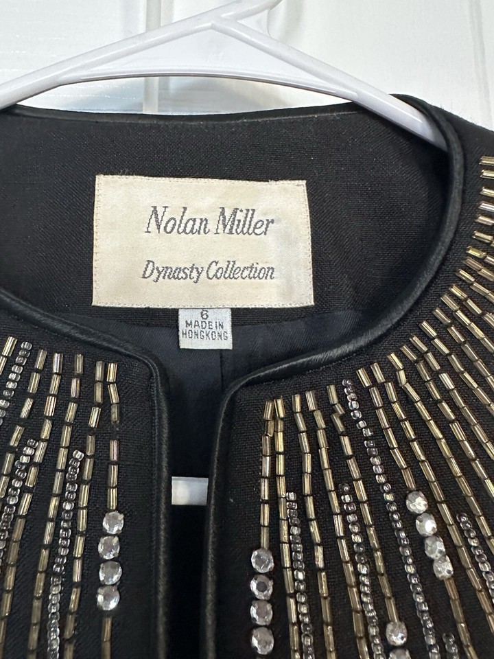 Nolan Miller Dynasty Collection 80s Beaded Jacket Size 6 | eBay
