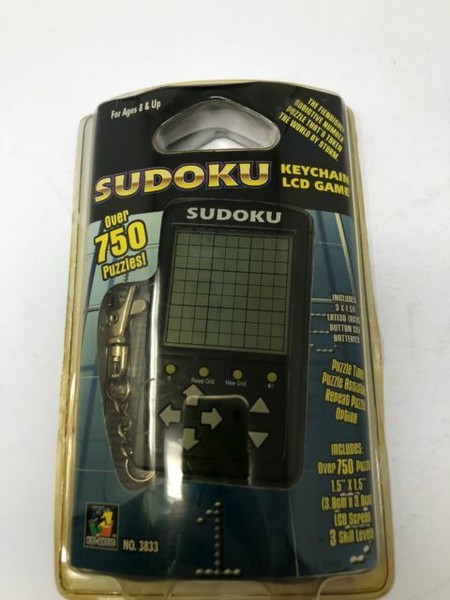Sudoku Keychain LCD Game 750 Puzzles 3 Skill Levels Travel Trip Mini ...