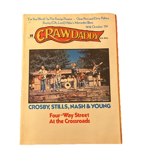 1974 OCTOBER CRAWDADDY MAGAZINE - CROSBY STILLS NASH & YOUNG COVER - H ...