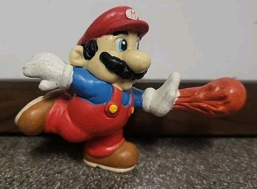 Nintendo Super Mario Bros Mario PVC 2" Figure Fireball Vintage 1989 ...