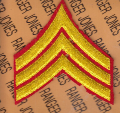 USMC MARINE CORPS E-5 Sergeant SGT ~3.5" rank patch single M42 | eBay