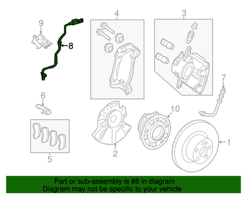 2005-2012 Mercedes-Benz MERCEDES-AMG A2049053005 ABS RPM Sensor ...