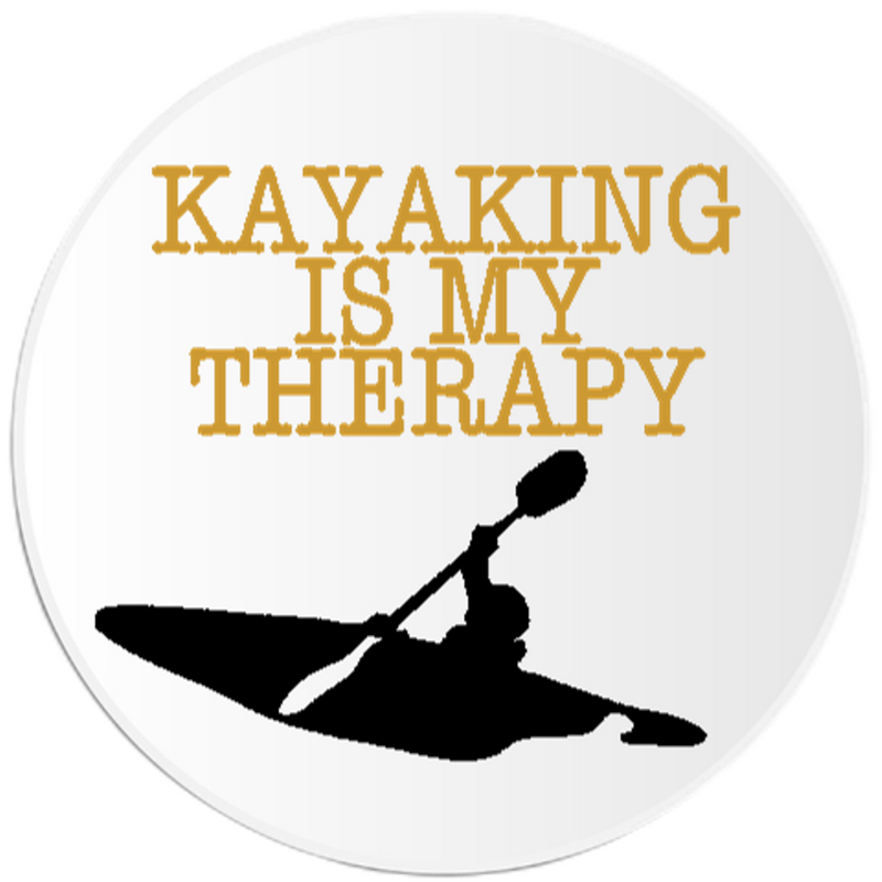 Kayaking Is My Therapy - Circle Sticker Decal 3 Inch - Kayak Humor | eBay